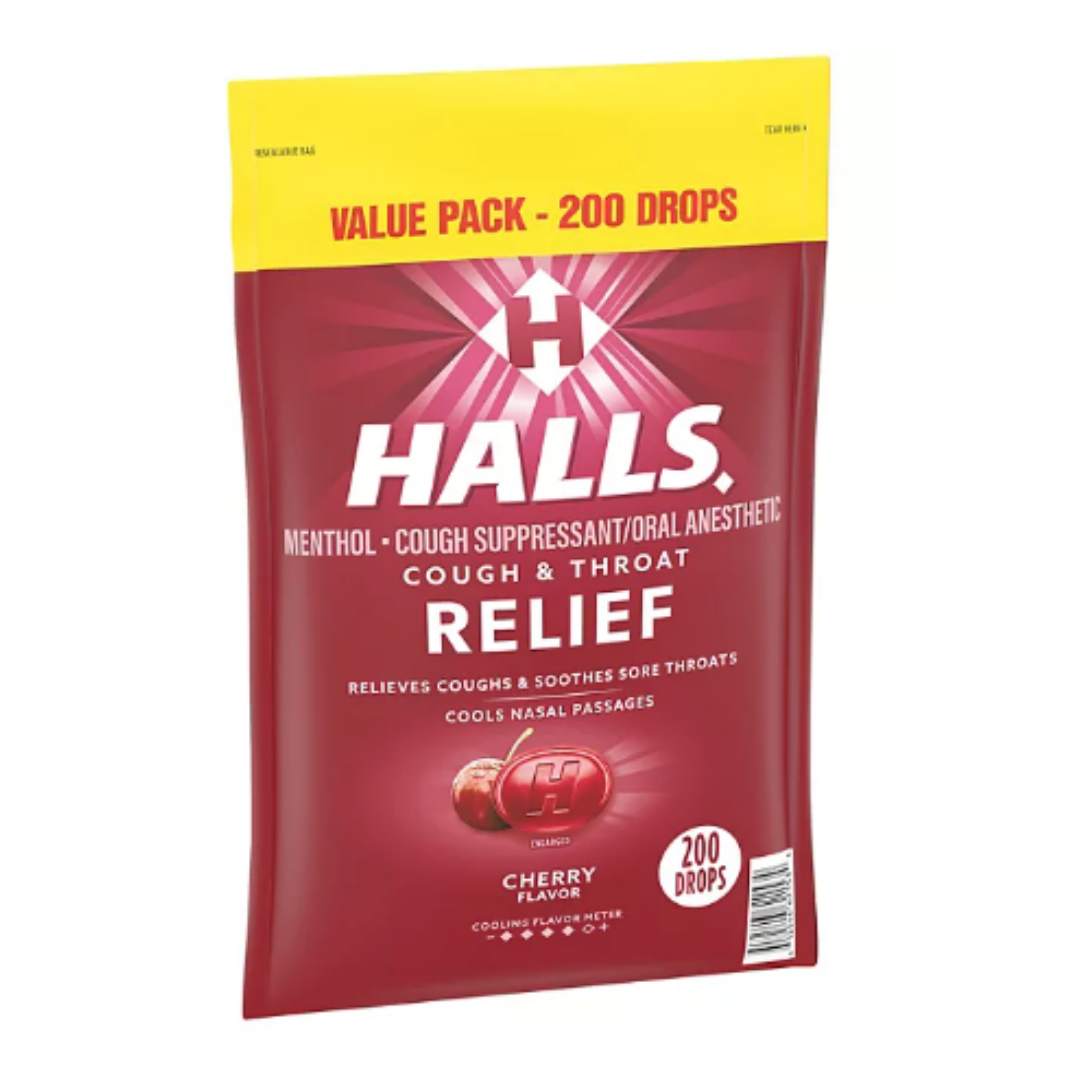 Halls Menthol Cough Suppressant/Oral Anesthetic Cough Cools Nasal Pass ...