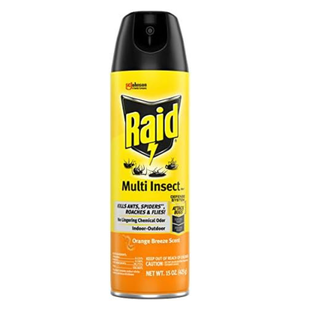 SC Johnson Raid Multi Insect Killer, Orange Breeze Scent, 425 g / 15 o ...