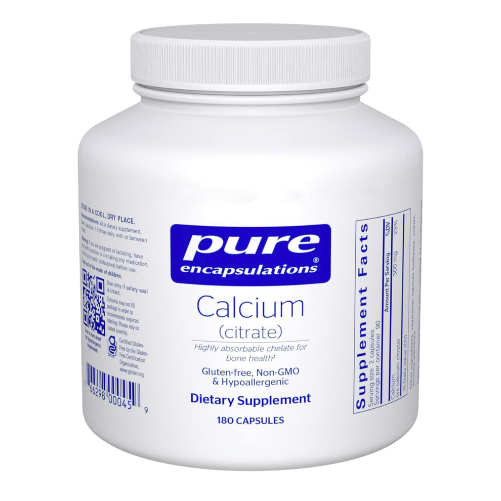 Pure Encapsulation Calcium (Citrate) Supplement 180 Capsules – arenade.ph