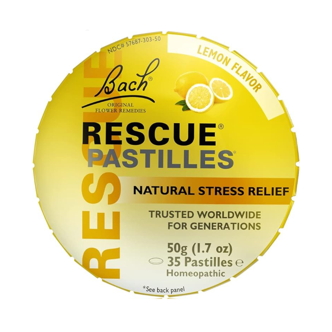 Bach Rescue Pastilles Natural Stress Relief Lemon Flavor 50g / 1.7oz ...