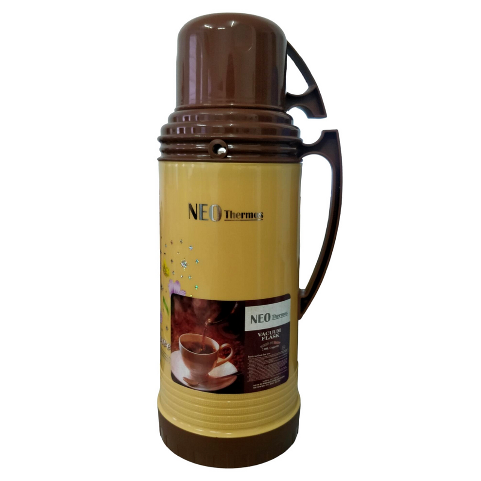 NEOThermos Plastic Thermos Insulated Vaccuum Flask for Hot Water 2 Lit ...