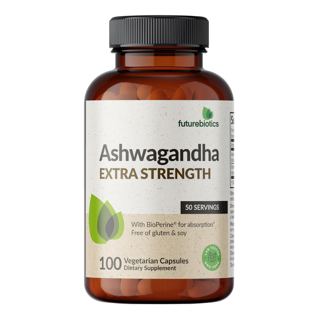 Futurebiotics Ashwagandha Extra Strength Supplement 100 Vegetarian Cap ...