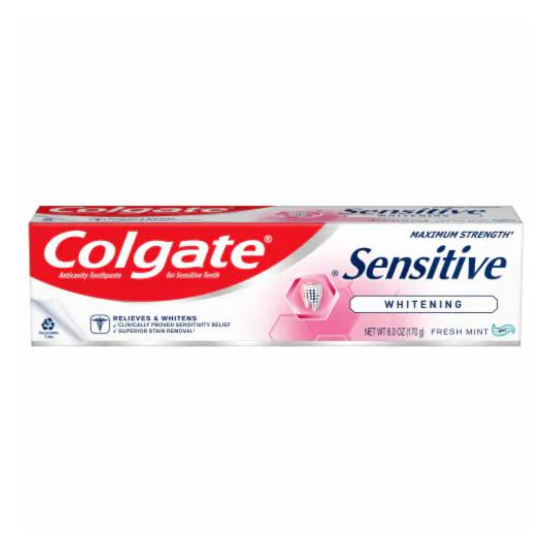 Colgate Maximum Strength Sensitive Whitening Fresh Mint 170g – arenade.ph