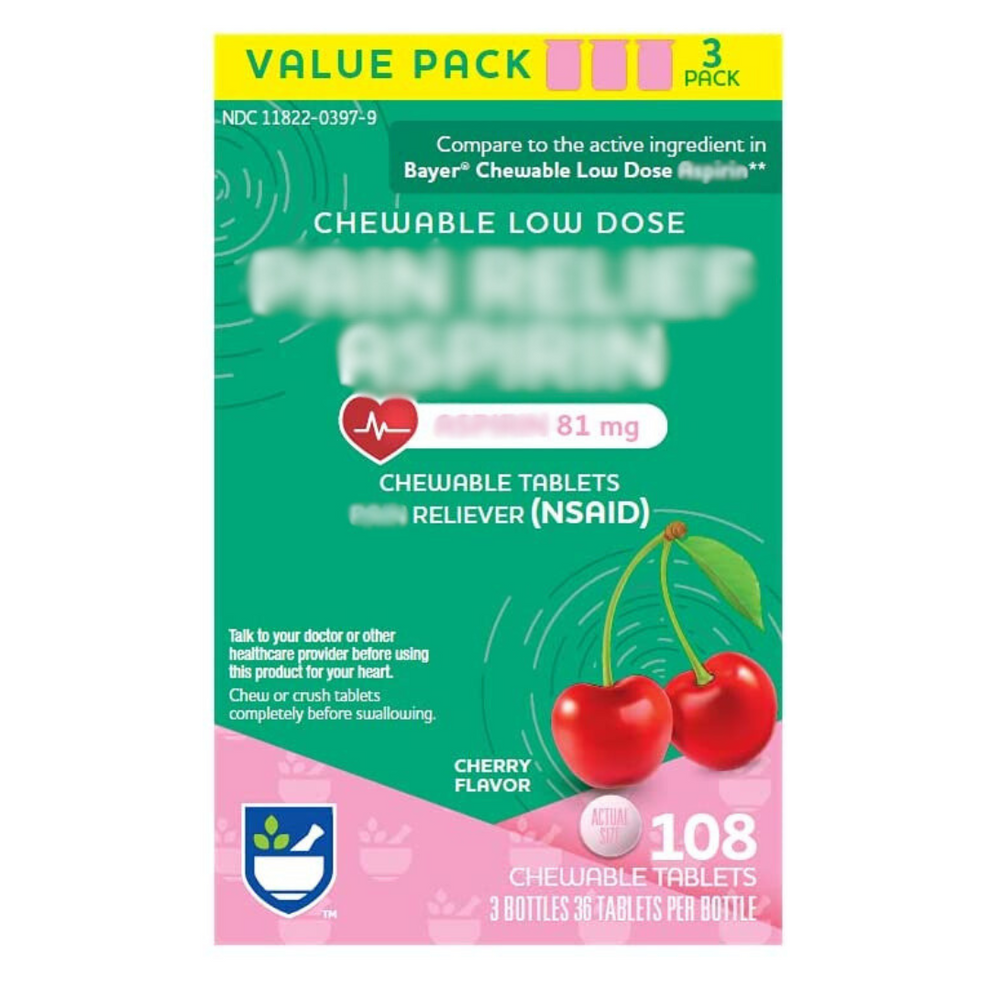 Rite Aid Chewable Low Dose Relief, 108 Chewable Tablets – arenade.ph