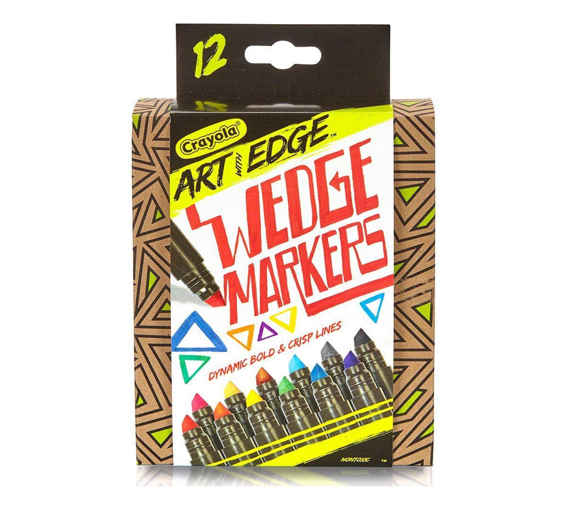 Crayola Art with Edge Broad Line Wedge Marker Set – 12 Count – arenade.ph