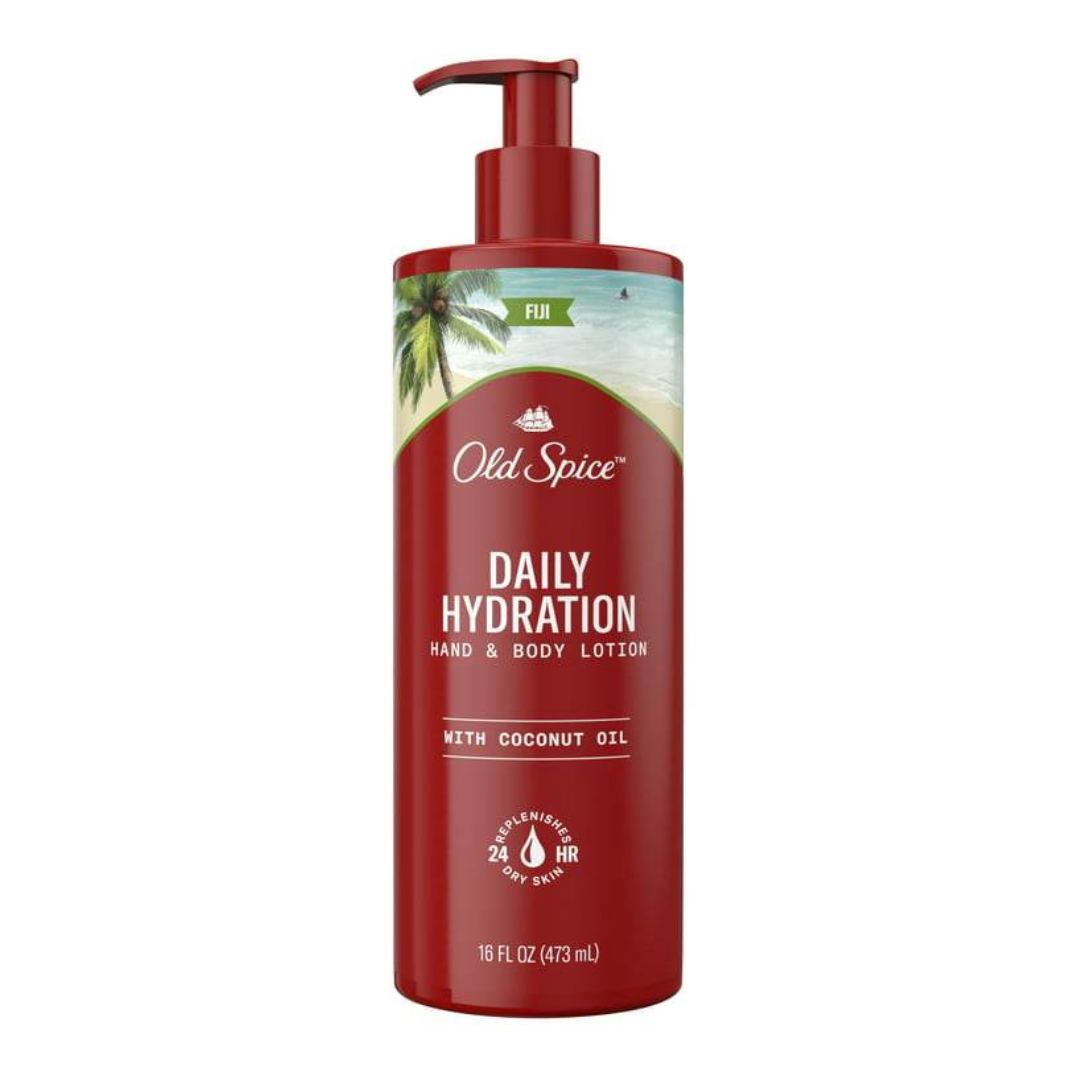 Old Spice Daily Hydration Hand & Body Lotion with Coconut Oil, Fiji 47 ...