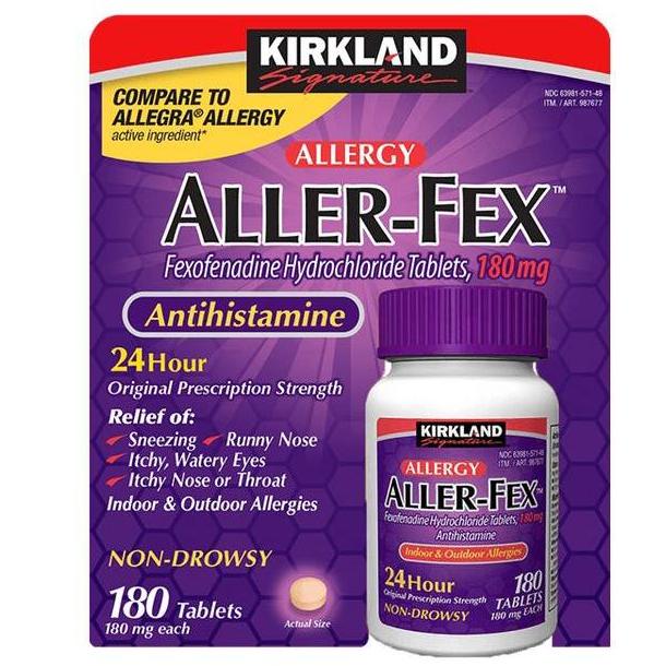 Kirkland Signature | AllerFex 180miligrams | 180tabs. – arenade.ph