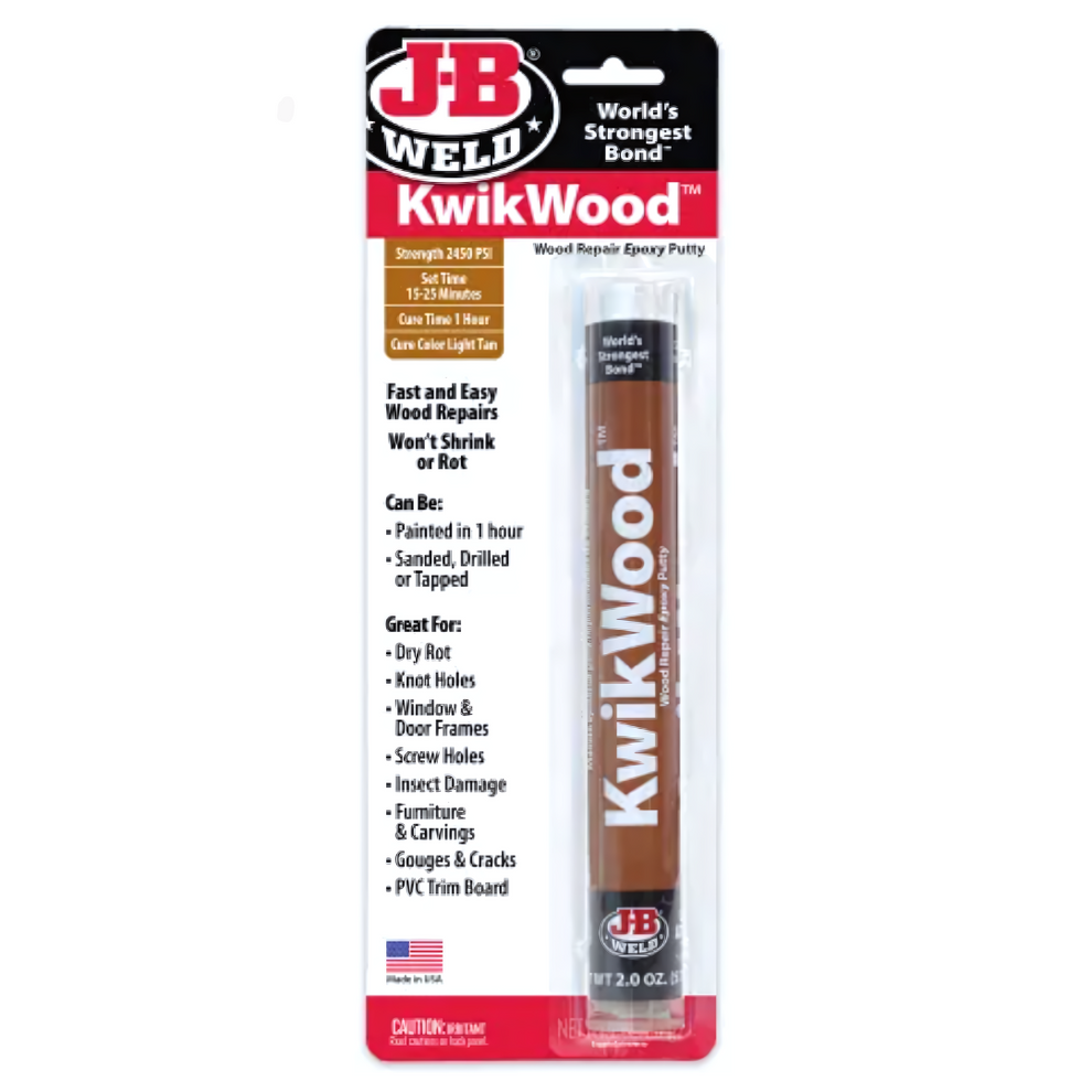 JB Weld Kwikwood Wood Repair Repair Epoxy Putty 2 oz / 57g (8258 ...