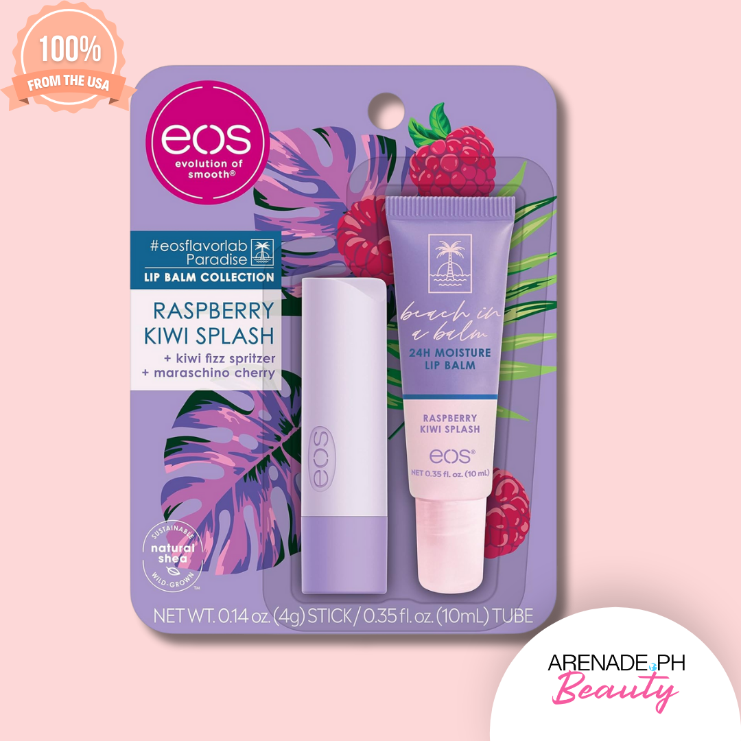 Eos Beach In A Balm 24H Moisture Lip Balm Raspberry Kiwi Splash 0.4 oz ...