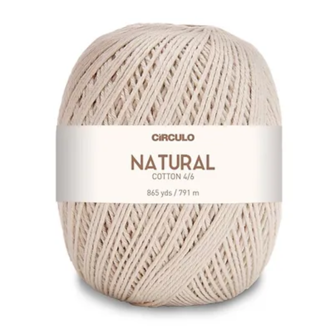 Circulo Yarns NATURAL COTTON 100% Brazilian Virgin Cotton 4/6 Natural ...