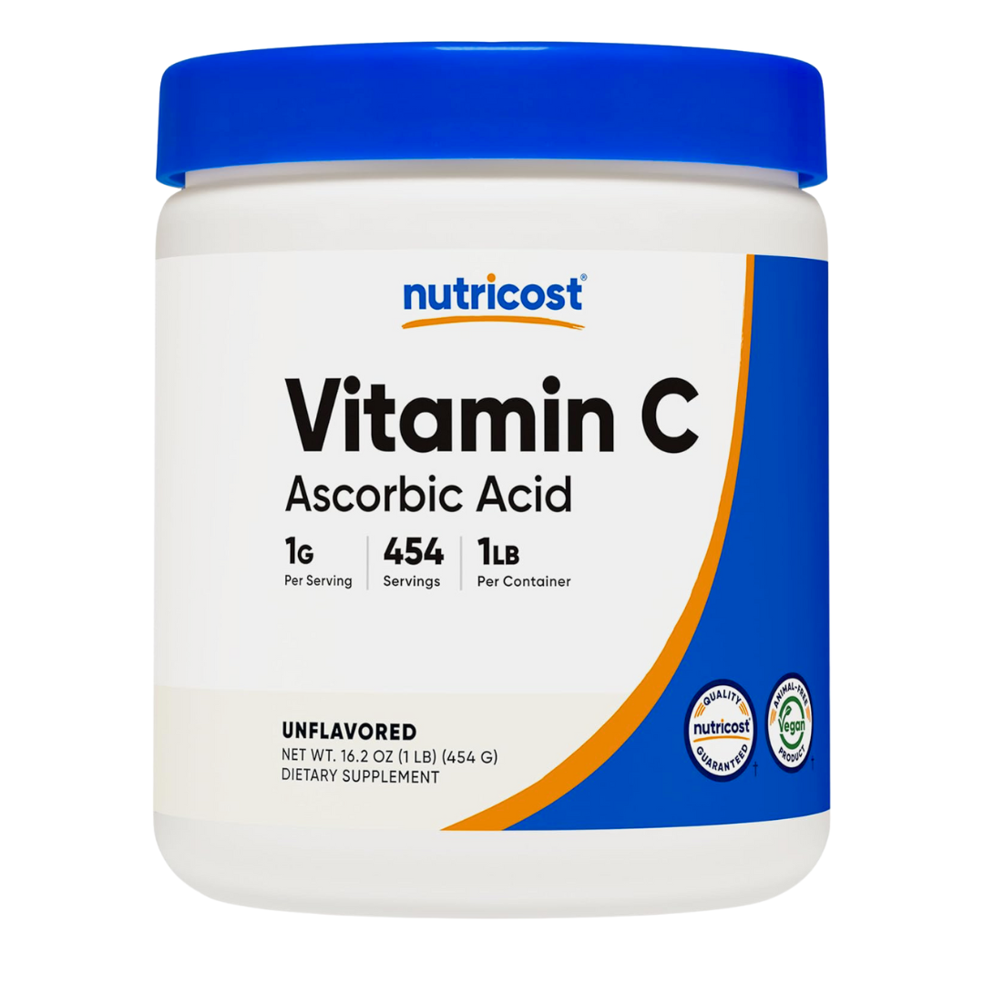 Nutricost Vitamin C Ascorbic Acid Unflavored Powder Supplement 16.2 oz ...