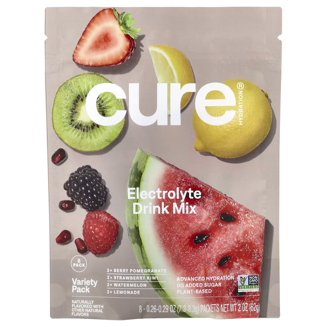 Cure Hydration Electrolyte Drink Mix Classic Variety Pack, 8 Pack ...