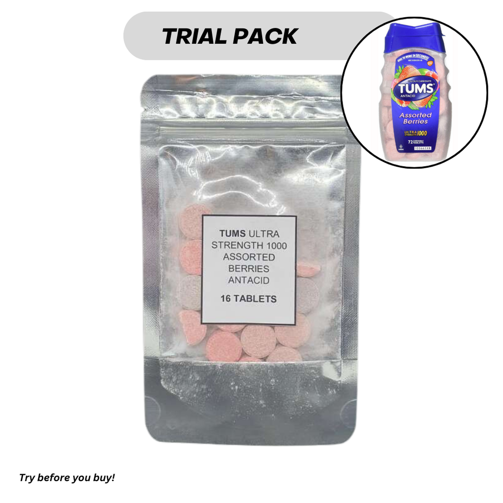 Trial Pack Tums Ultra Strength 1000 Assorted Berries 16 Tablets ...
