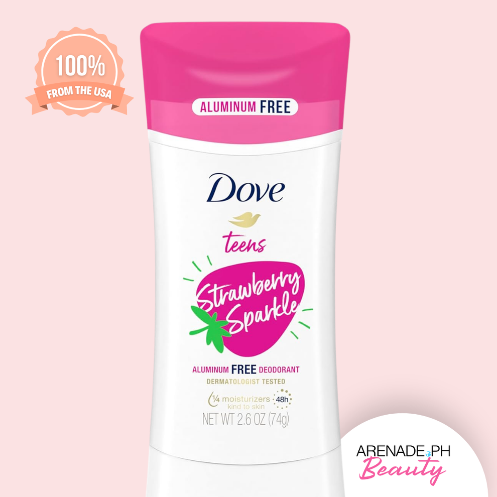 Dove Teens Strawberry Sparkle Aluminum Free Deodorant, 74 g / 2.6 oz ...
