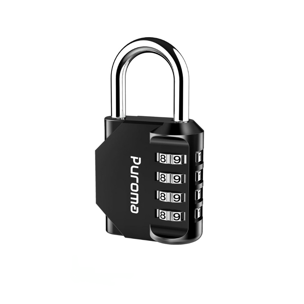 Puroma Combination 4 Digit Outdoor Waterproof Padlock (Black) – arenade.ph