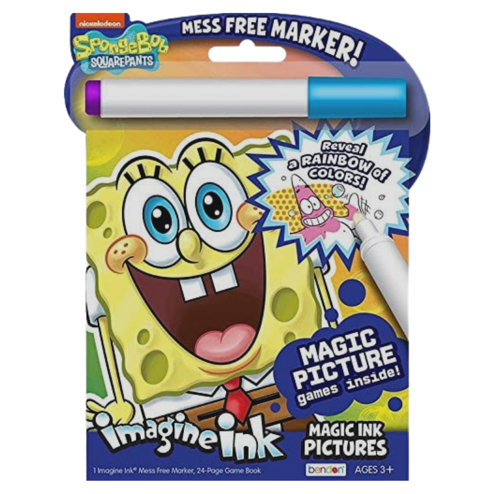 Bendon Imagine Ink Marker with Magic Ink Pictures & Game Book 1 Count ...
