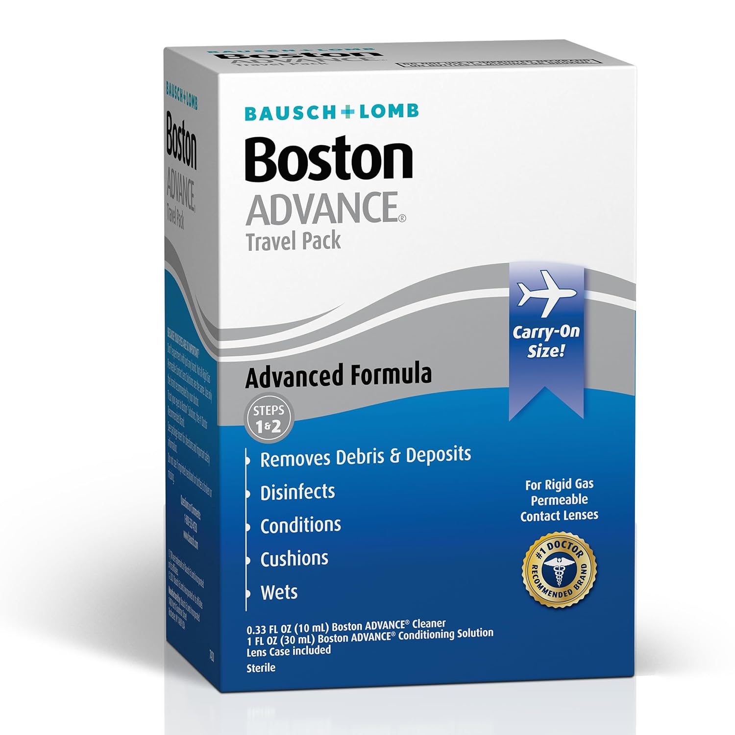 Bausch And Lomb Boston Advance Travel Pack Step 1- 2 Carry On Size ...