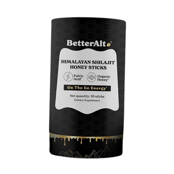 BetterAlt Himalayan Shilajit Honey Sticks Dietary Supplement, 30 Stick ...