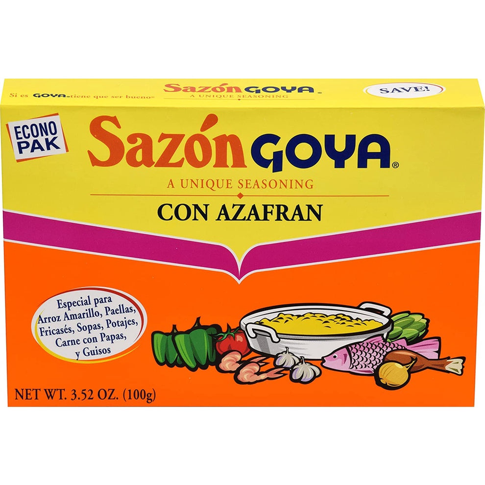 Sazon Goya Seasoning with Azafran, 20 Packets (3.52 oz. / 100 g each ...