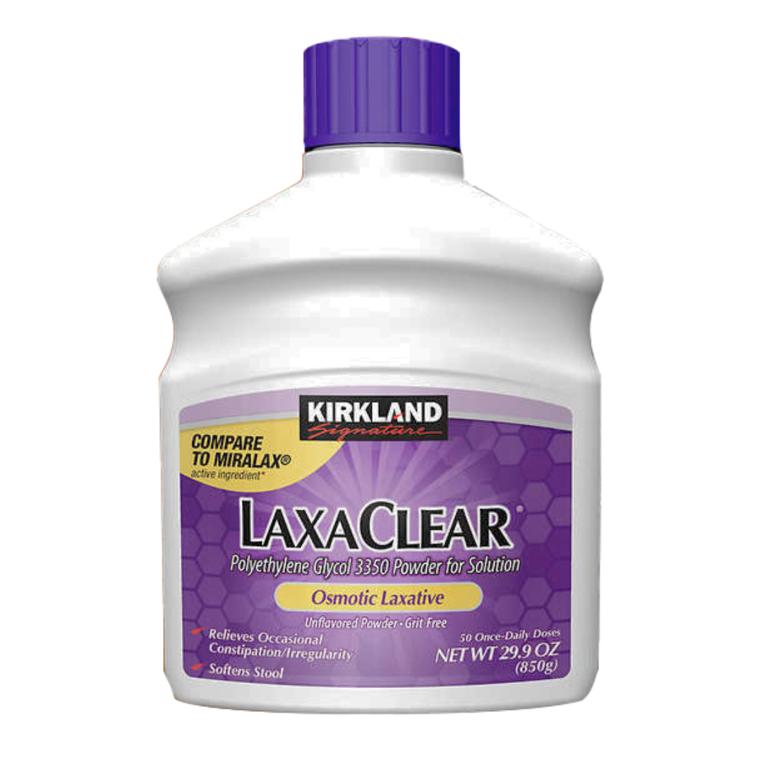 Kirkland Signature LaxaClear Osmotic Laxative Unflavored Powder 850g ...