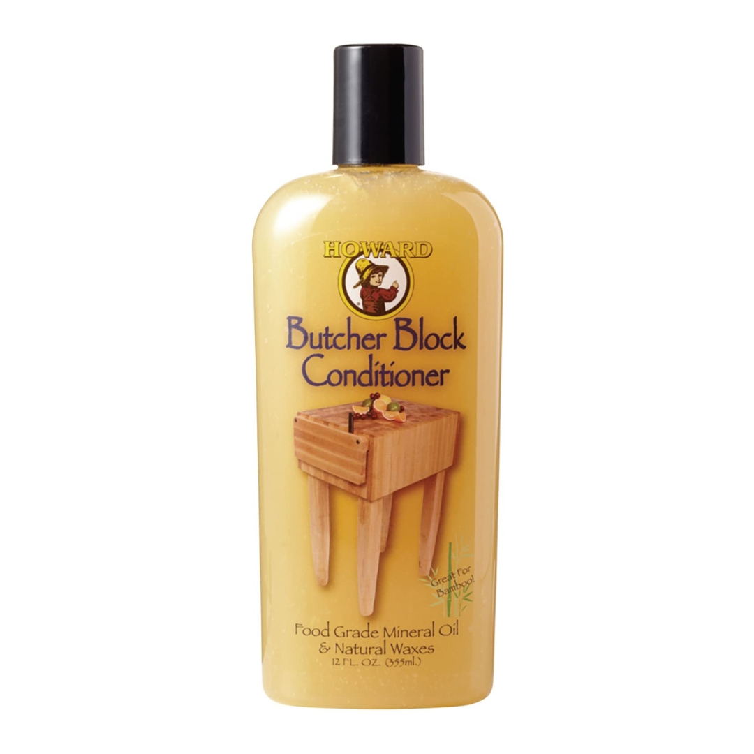 Howard Butcher Block Conditioner Food Grade Mineral Oil & Natural Waxe ...