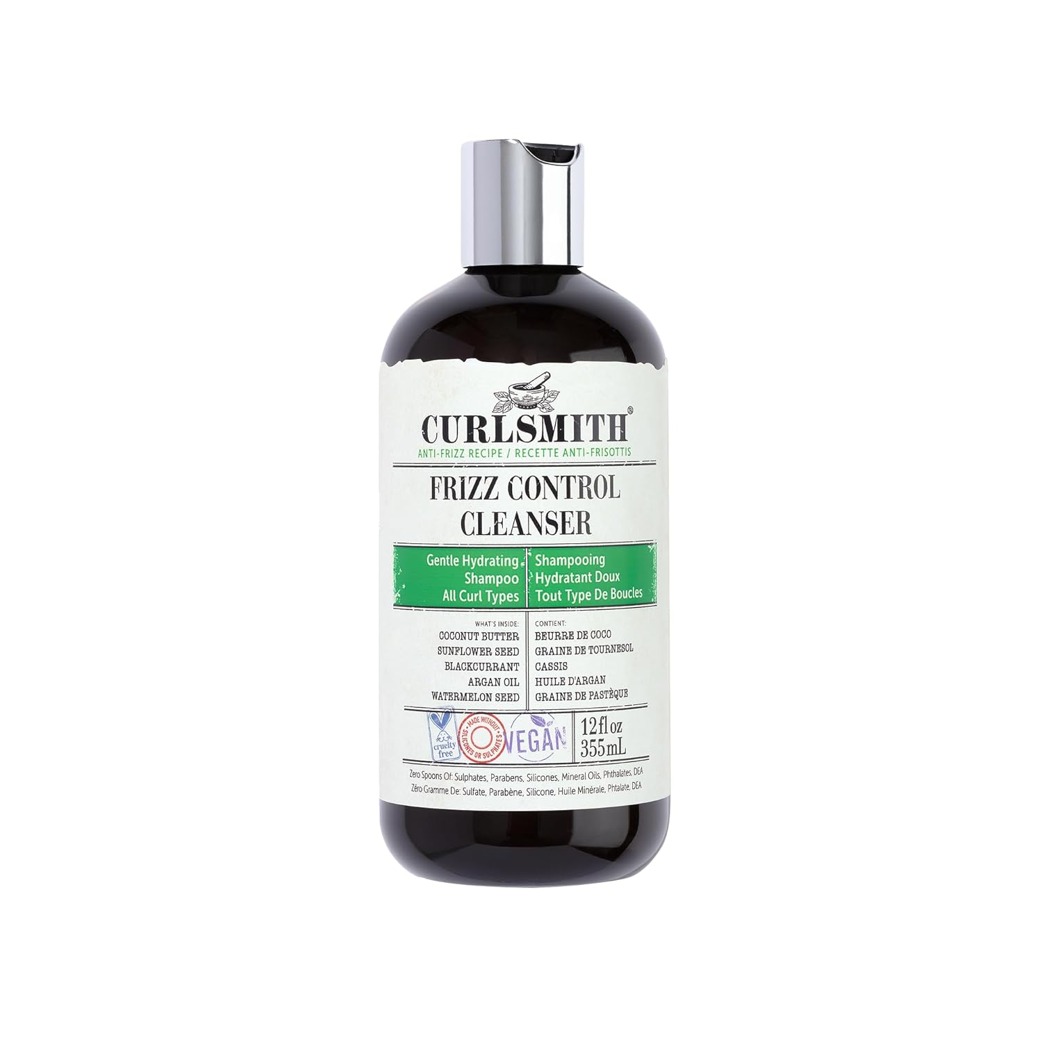 Curlsmith Anti Frizz Control Cleanser Gentle Hydrating Shampoo, All Cu ...