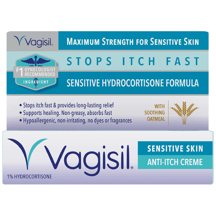 Vagisil Maximum Strength for Sensitive Skin, Anti-Itch V.ginal Cream 1 ...