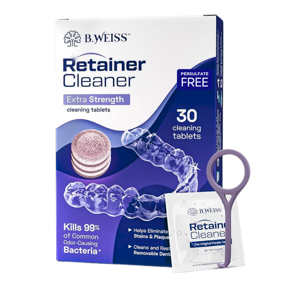 B. Weiss Retainer Cleaner Extra Strength Cleaning Tablets 30 Count ...