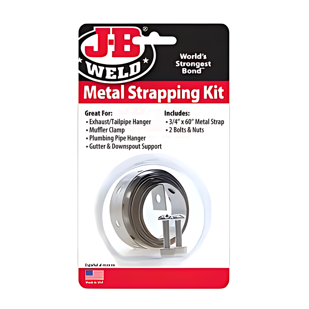 JB Weld Metal Strapping Kit 3/4in x 60in Metal Strap / 2 Bolts & Nuts ...