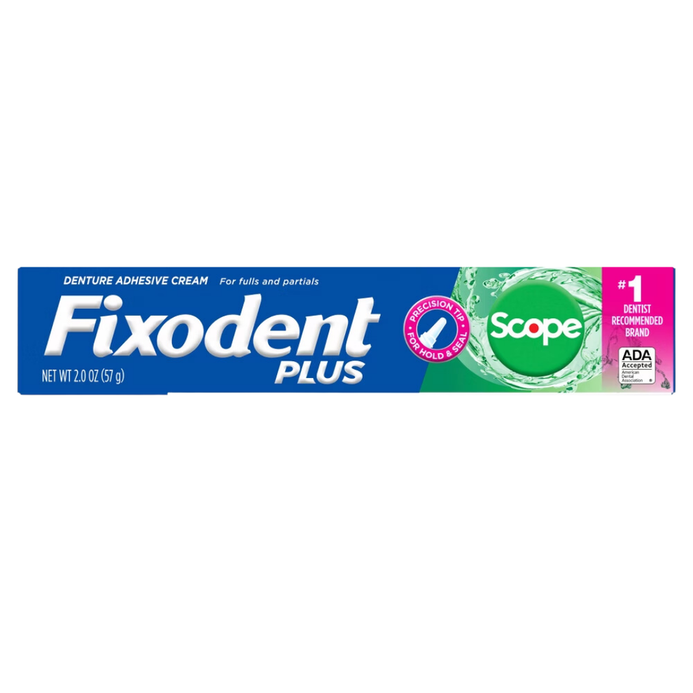 Fixodent Plus Scope Precision Hold & Seal Adhesive Cream, 2 oz. / 57g ...