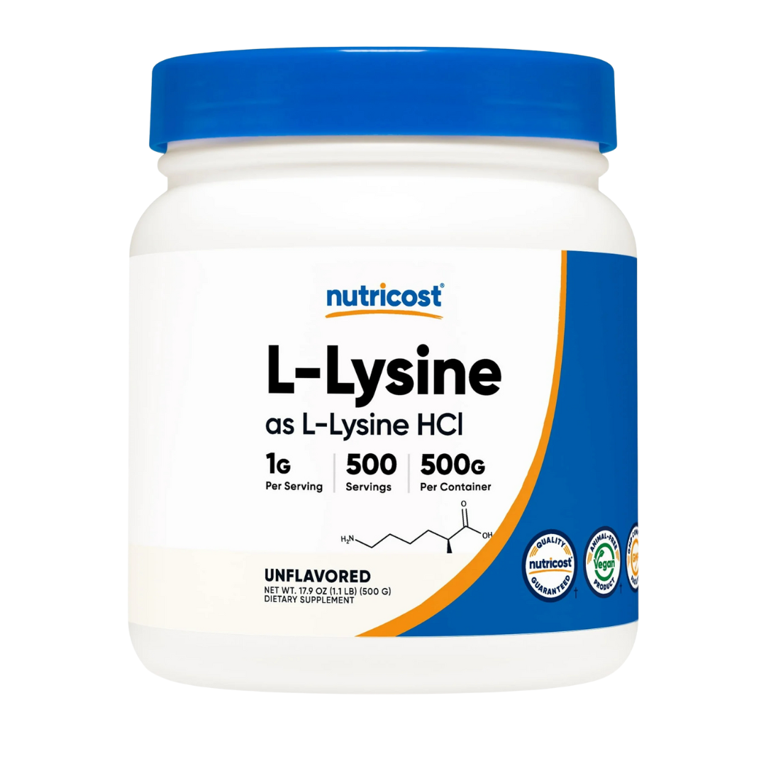 Nutricost L-Lysine Unflavored Powder Supplement 17.9oz / 500g – arenade.ph