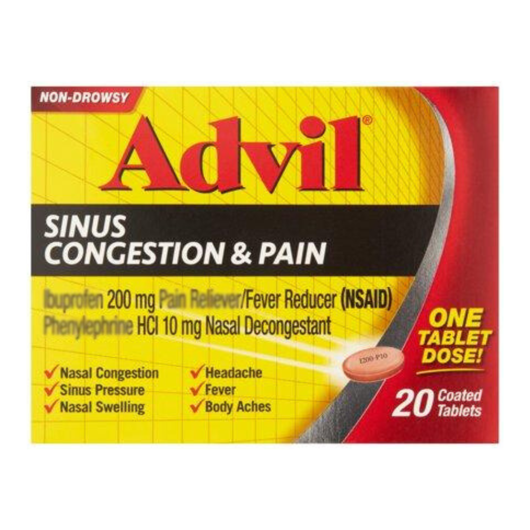 Advil Sinus Congestion Coated Tablet 20 Count – arenade.ph