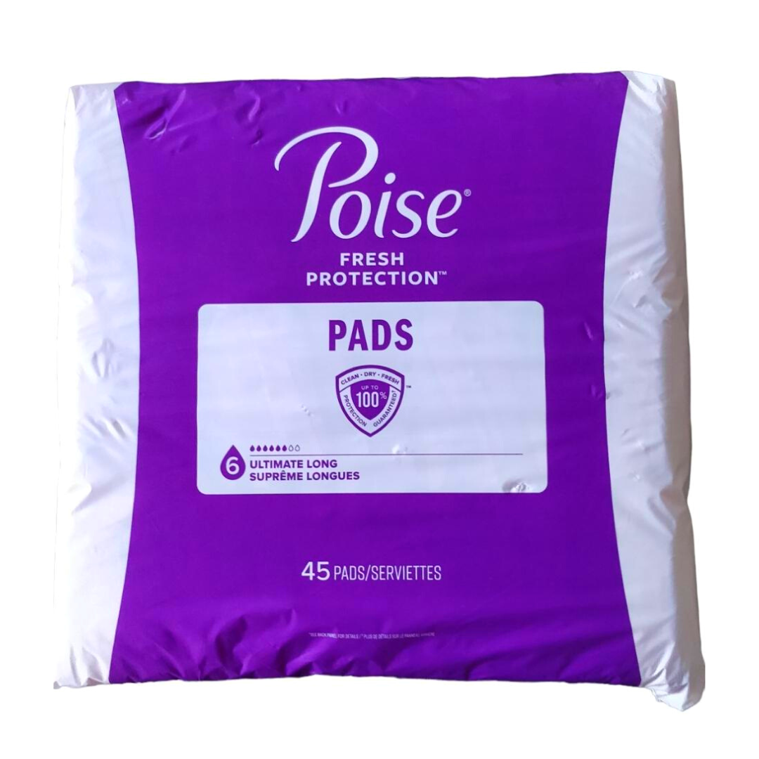 Poise Fresh Protection Pads For Women Postpartum Incontinence 45 Pads ...