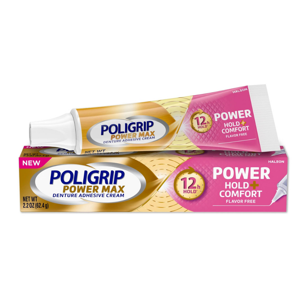 Poligrip Power Max Denture Adhesive Cream 2.2 oz (62.4g) – arenade.ph