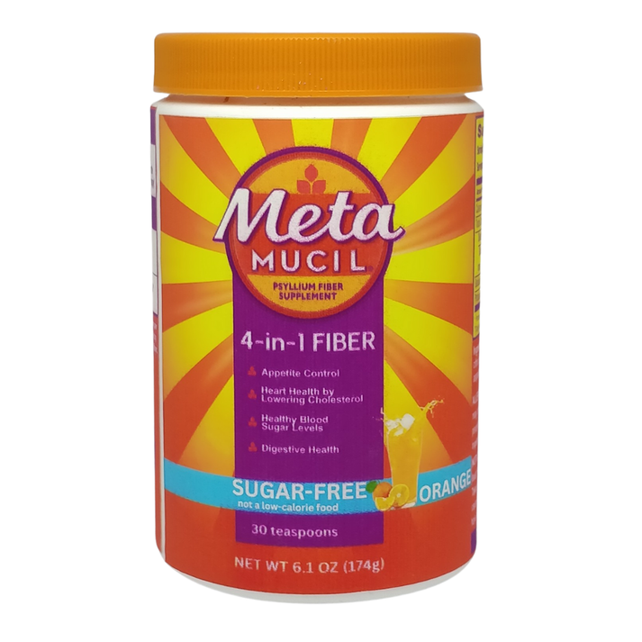 Meta Mucil 4-in1 Fiber Sugar Free Orange, 6.1 oz / 174 g – arenade.ph