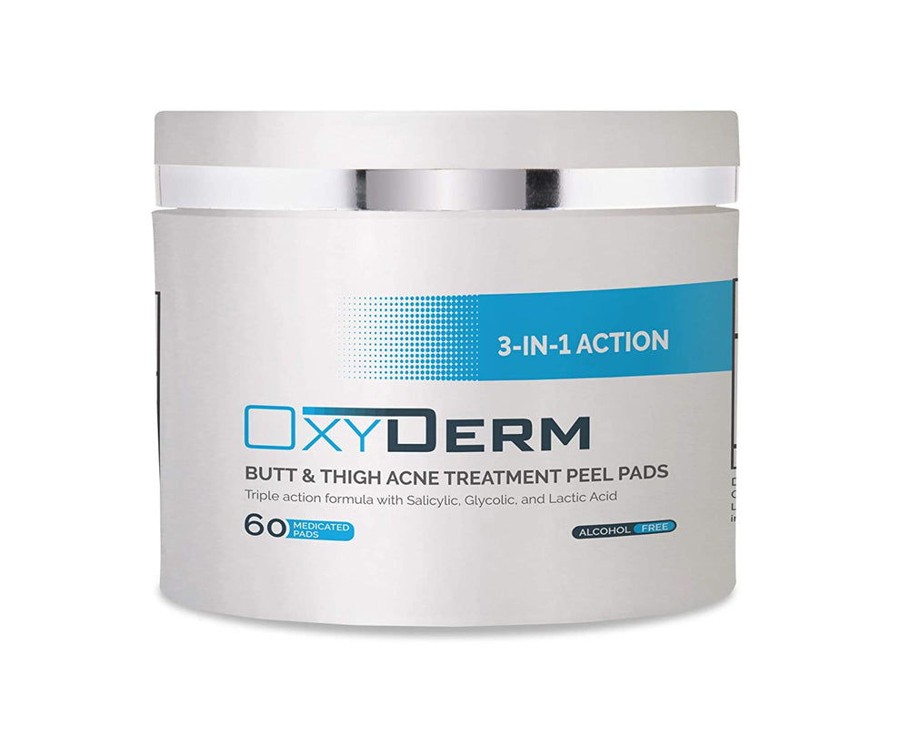 Oxyderm 3-In-1 Action Butt & Thigh Acne Treatment Peel Pads with Salic ...