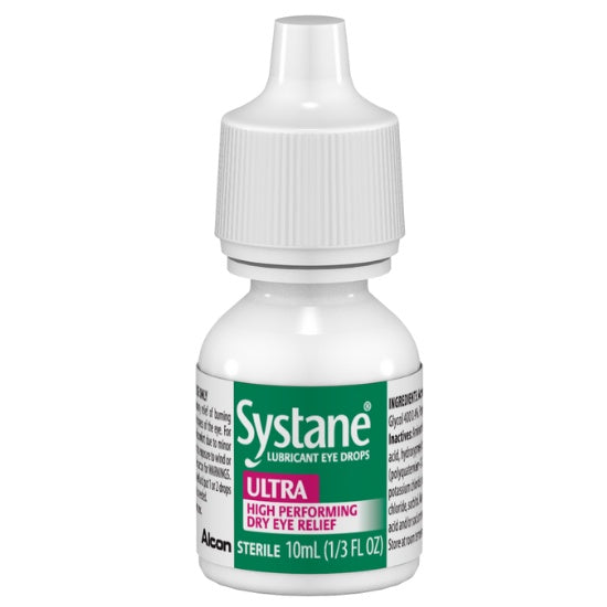 Systane Lubricant Eye Drops Ultra High Performing Dry Eye Relief, 1/3 ...