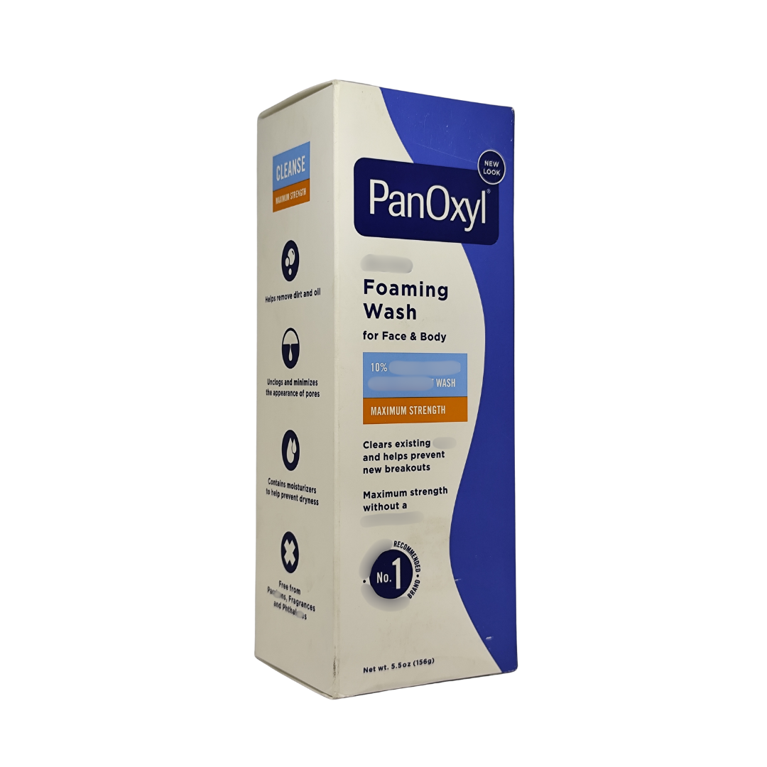Pan Oxyl Maximum Strength Foaming Wash for Face & Body, 5.5 oz. 156 g ...