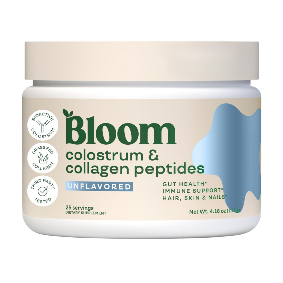 Bloom Colostrum and Collagen Peptides Unflavored 4.16 oz / 118g ...