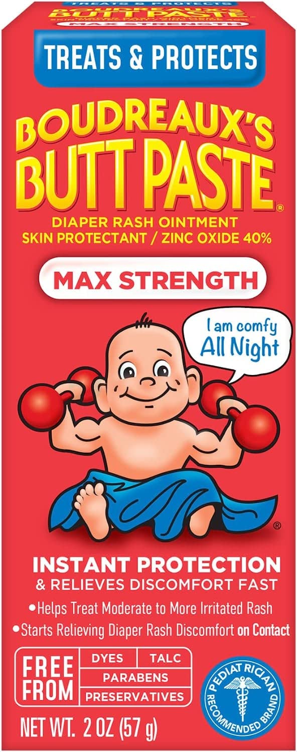 Treat And Protects Bourdreauxs Butt Paste Diaper Rash Ointment Max Str ...
