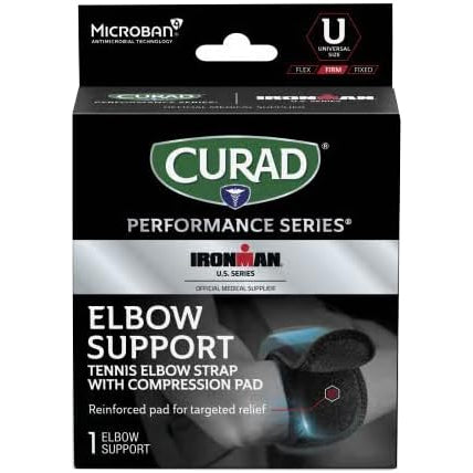Curad Elbow Support Tennis Elbow Strap With Compression Pad - 1 Elbow ...