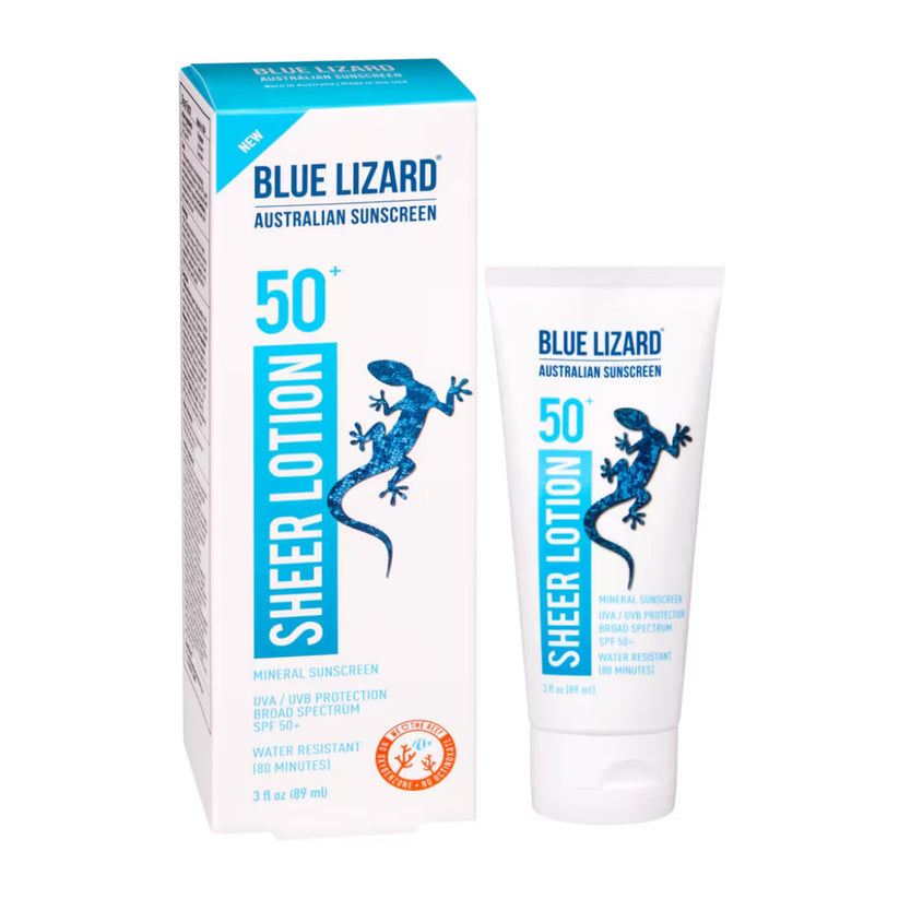 Blue Lizard Australian Sunscreen Sheer Lotion SPF 50+ (3 fl oz / 89ml ...